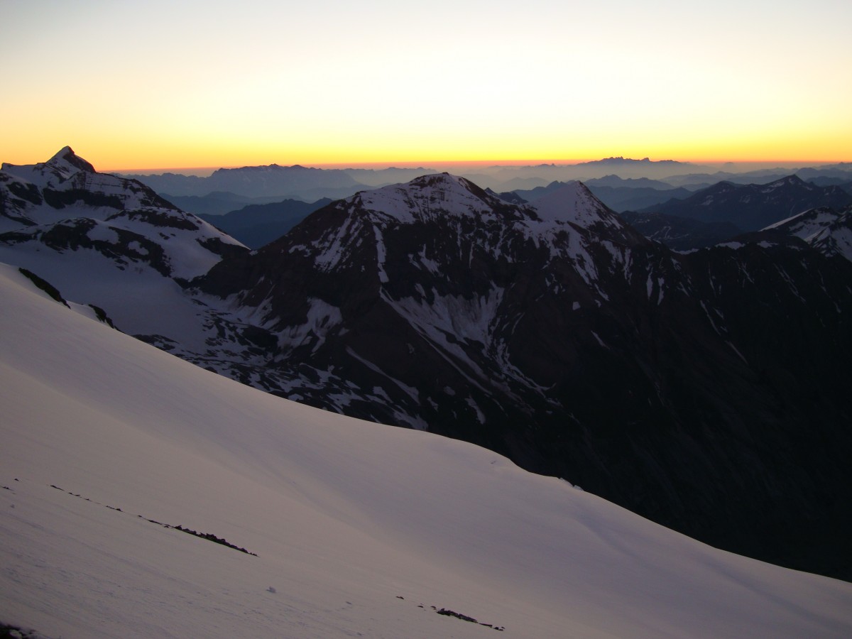 Zdjęcia: Taury Wysokie, Alpy Centralne, Wschód słońca na 3454 m n.p.m ...