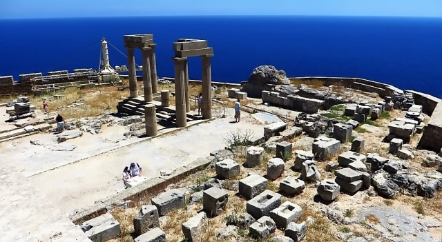 Zdjęcia: Wyspa Rodos - Lindos, Archipelag Dodekanez, akropol, GRECJA