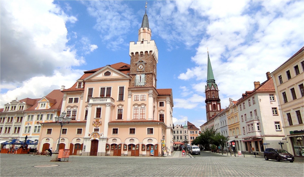 Zdjęcia: Löbau, Saksonia, Rynek w Löbau, NIEMCY