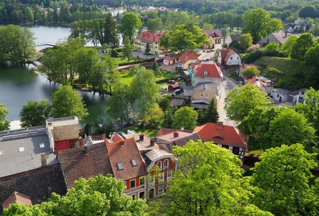 Zdjęcia: Łagów Lubuski, Ziemia Lubuska, z zamkowej wieży..., POLSKA