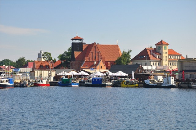 Zdjęcia: Hel, pomorskie, Hel - widok na miasto od strony portu, POLSKA